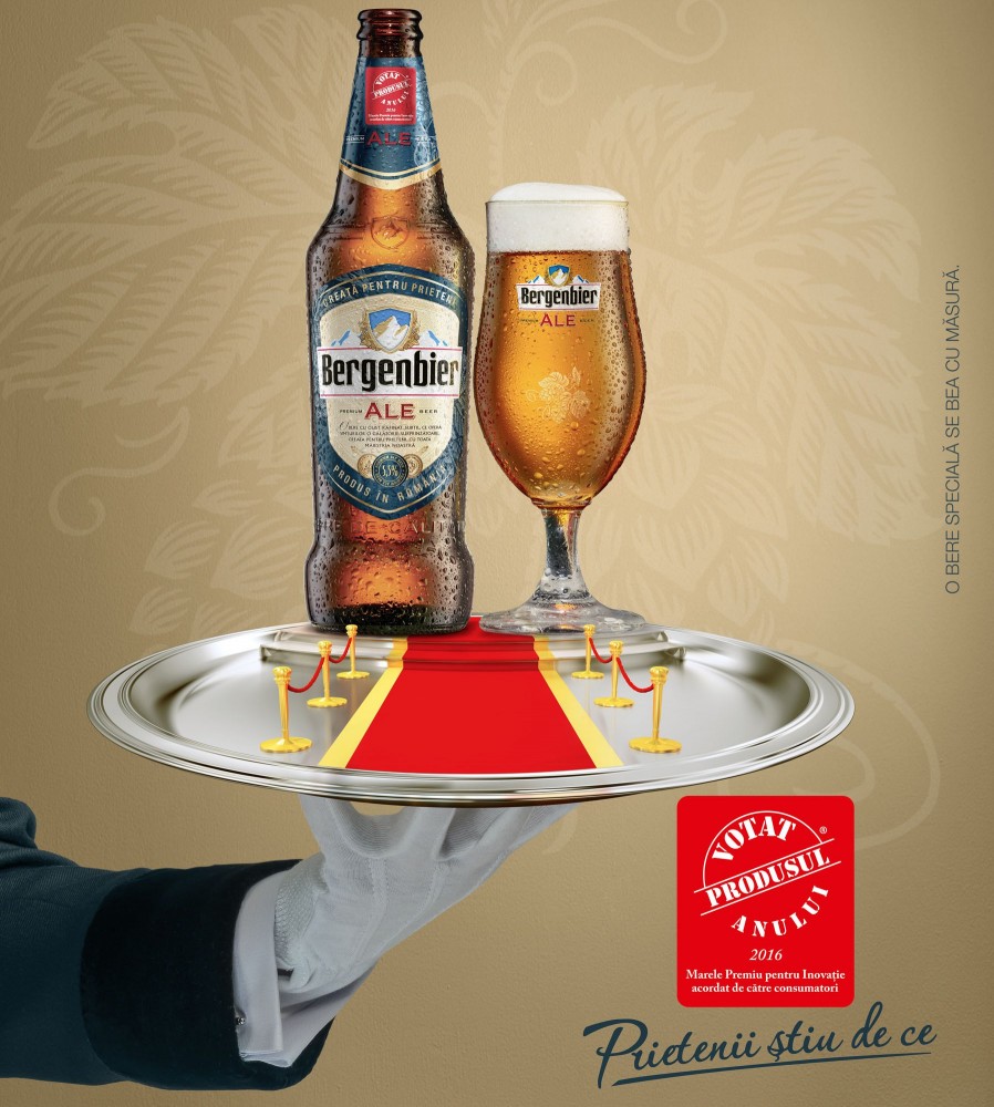 Bergenbier Ale, premiata pentru inovatie la Produsul Anului 2016