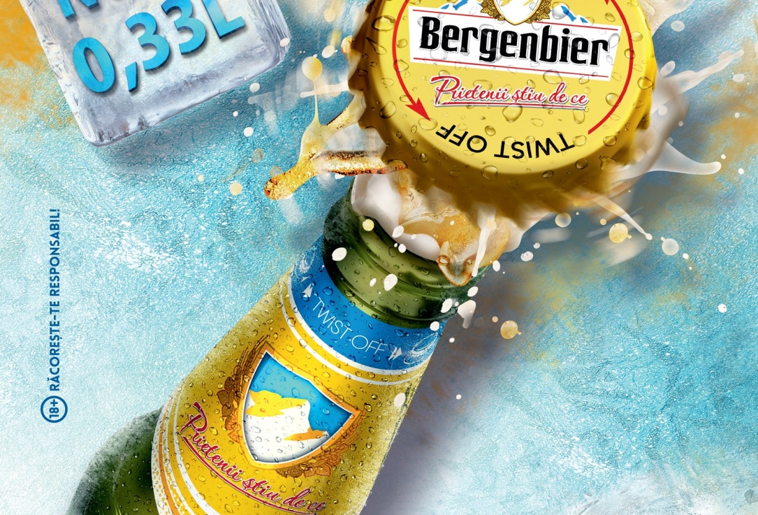 Bergenbier lanseaza sticla de 0,33 litri cu caac twist-off