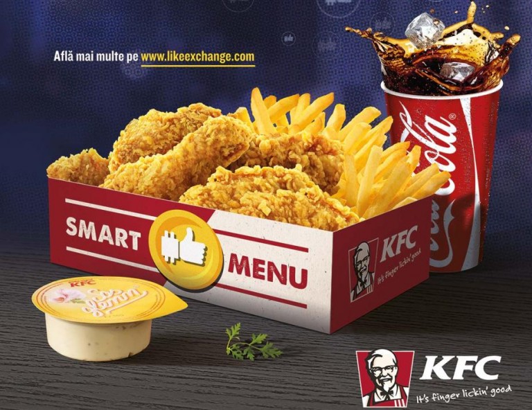 Meniuri achizitionate cu like-uri in restaurantele KFC
